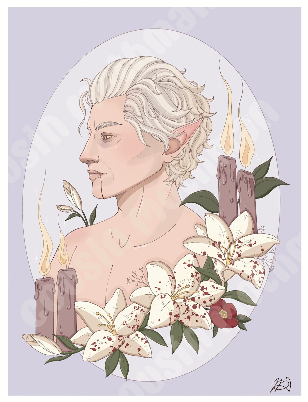 Astarion Print Baldur's Gate 3 Inspired Print, BG3, Vampires, Fantasy ...