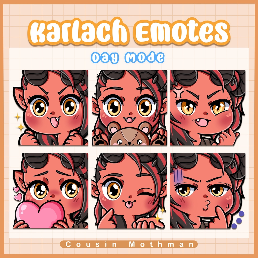 Karlach Emotes | Chibi, Baldur's Gate 3 Inspired Emote, BG3, Tieflings ...