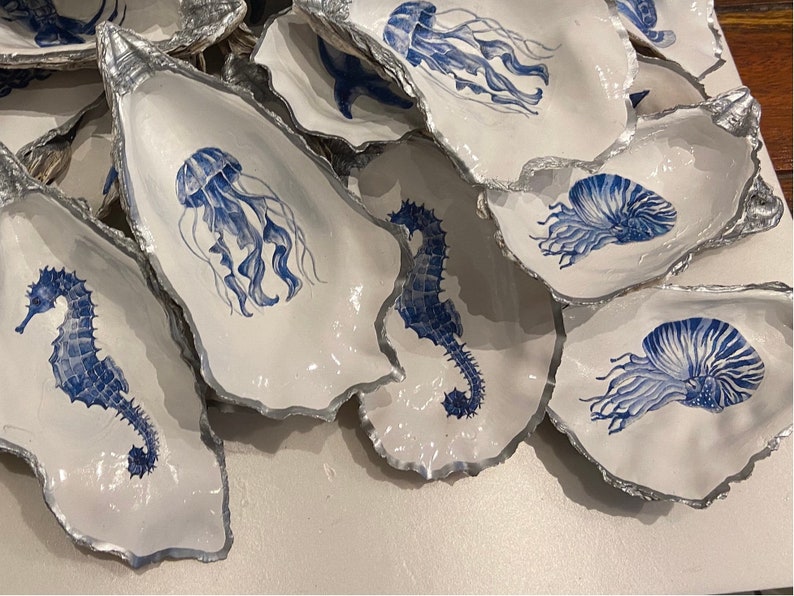 Decorated Oyster Shells - Etsy
