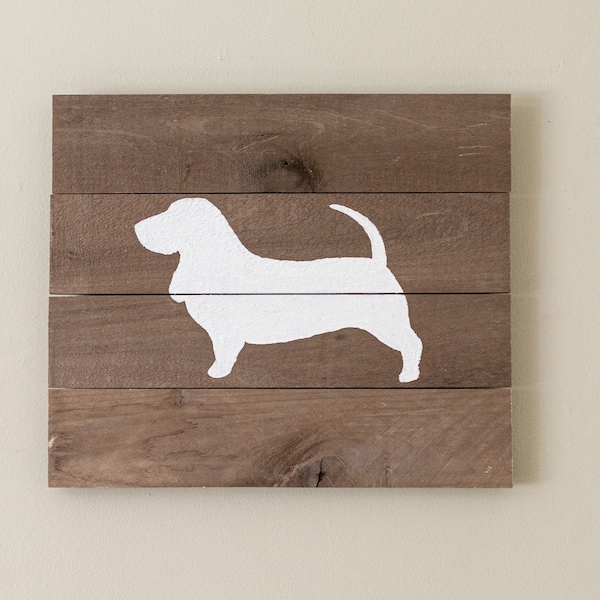 Wooden Basset Hound Wall Art - Etsy