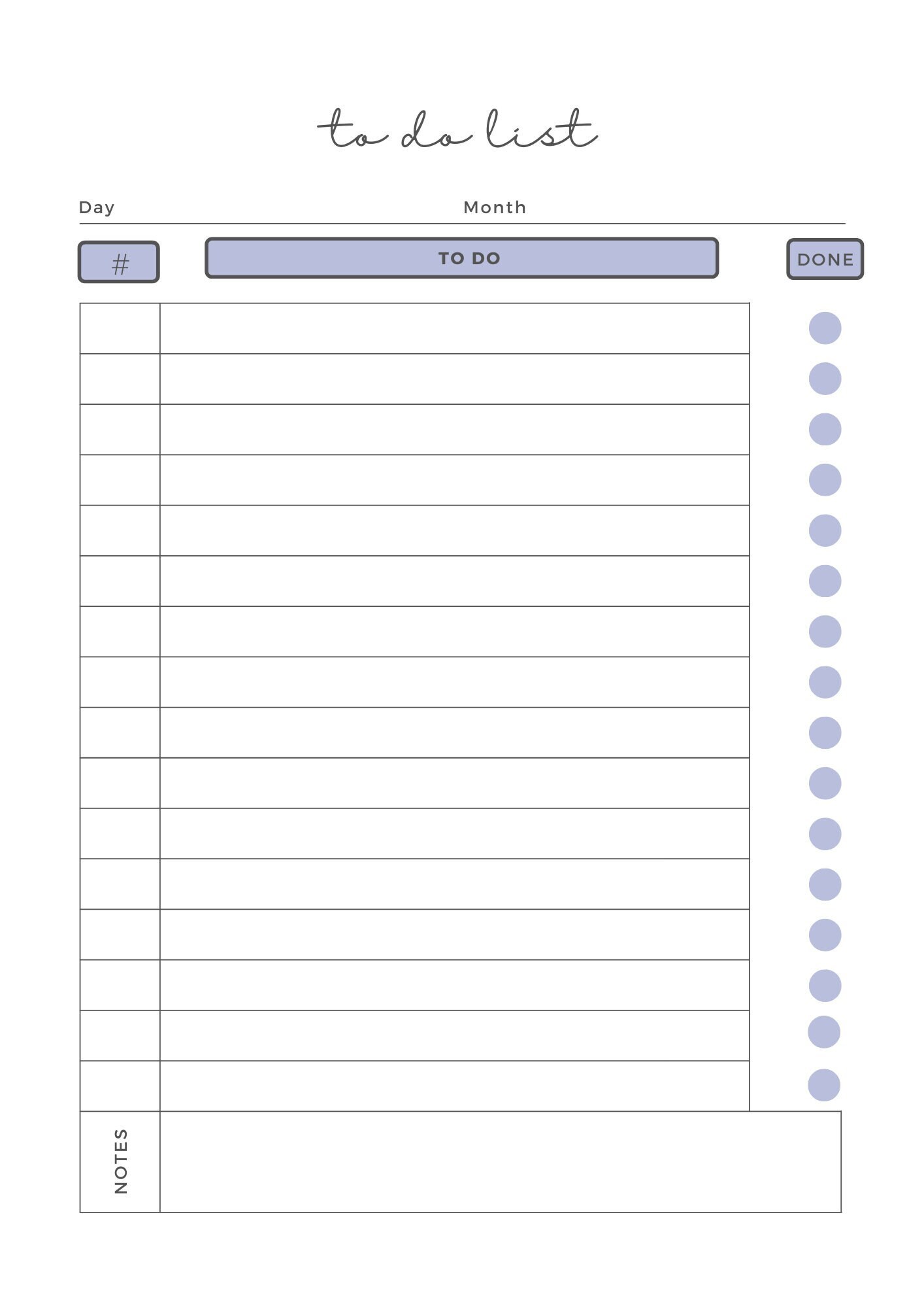 A4- Blue To-do Printable - Etsy