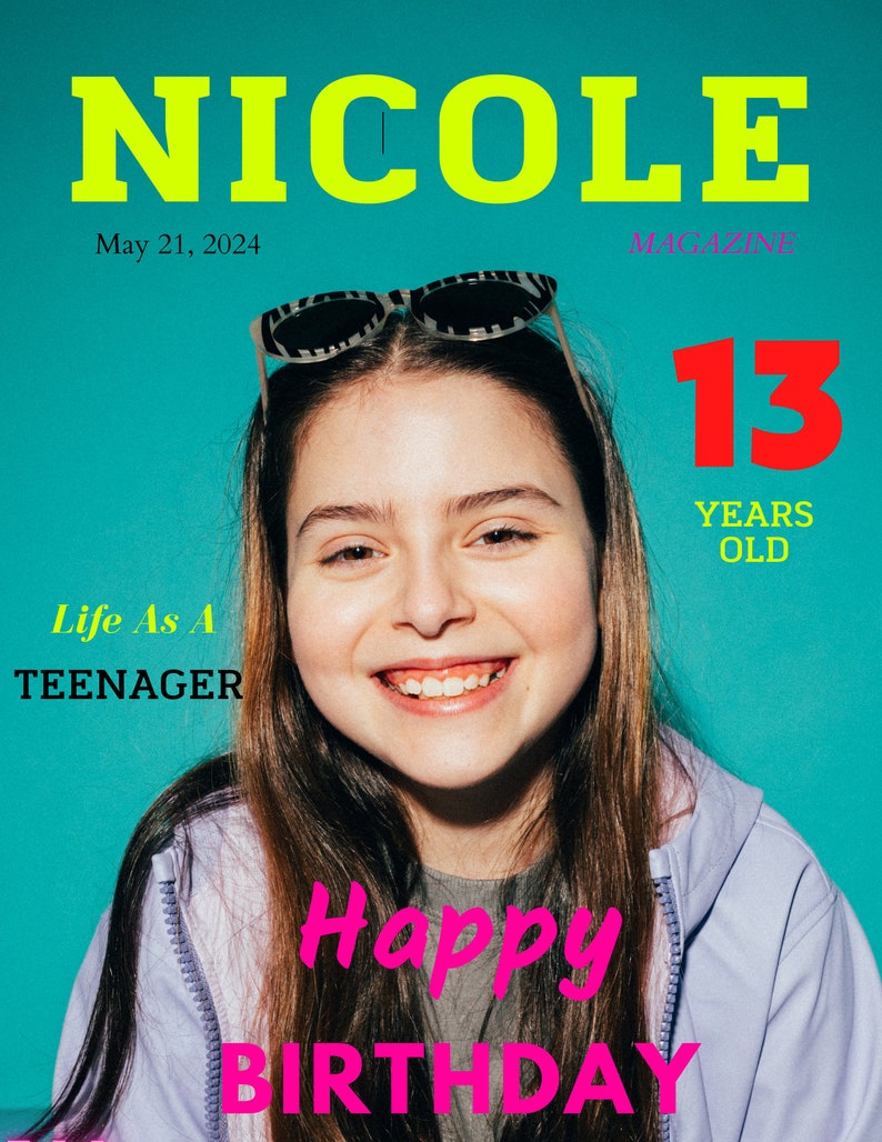 Personalized Birthday Magazine Covers & Signs/posters - Etsy