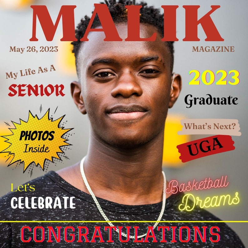 Personalized Graduation Magazine Covers Digital - Etsy