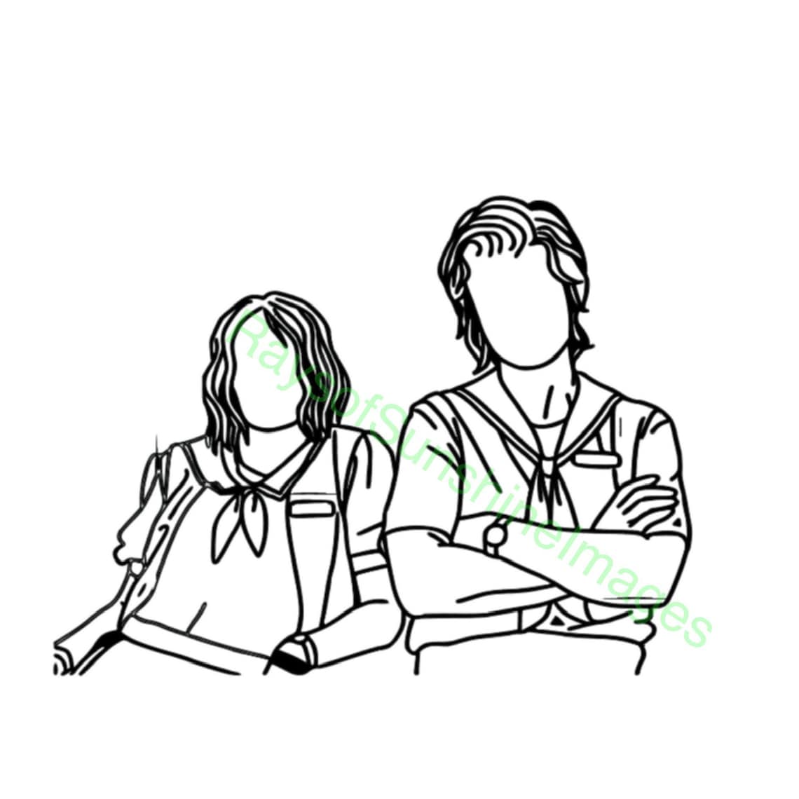 Robin and Steve Outline Scoops Ahoy Stranger Things PNG SVG - Etsy