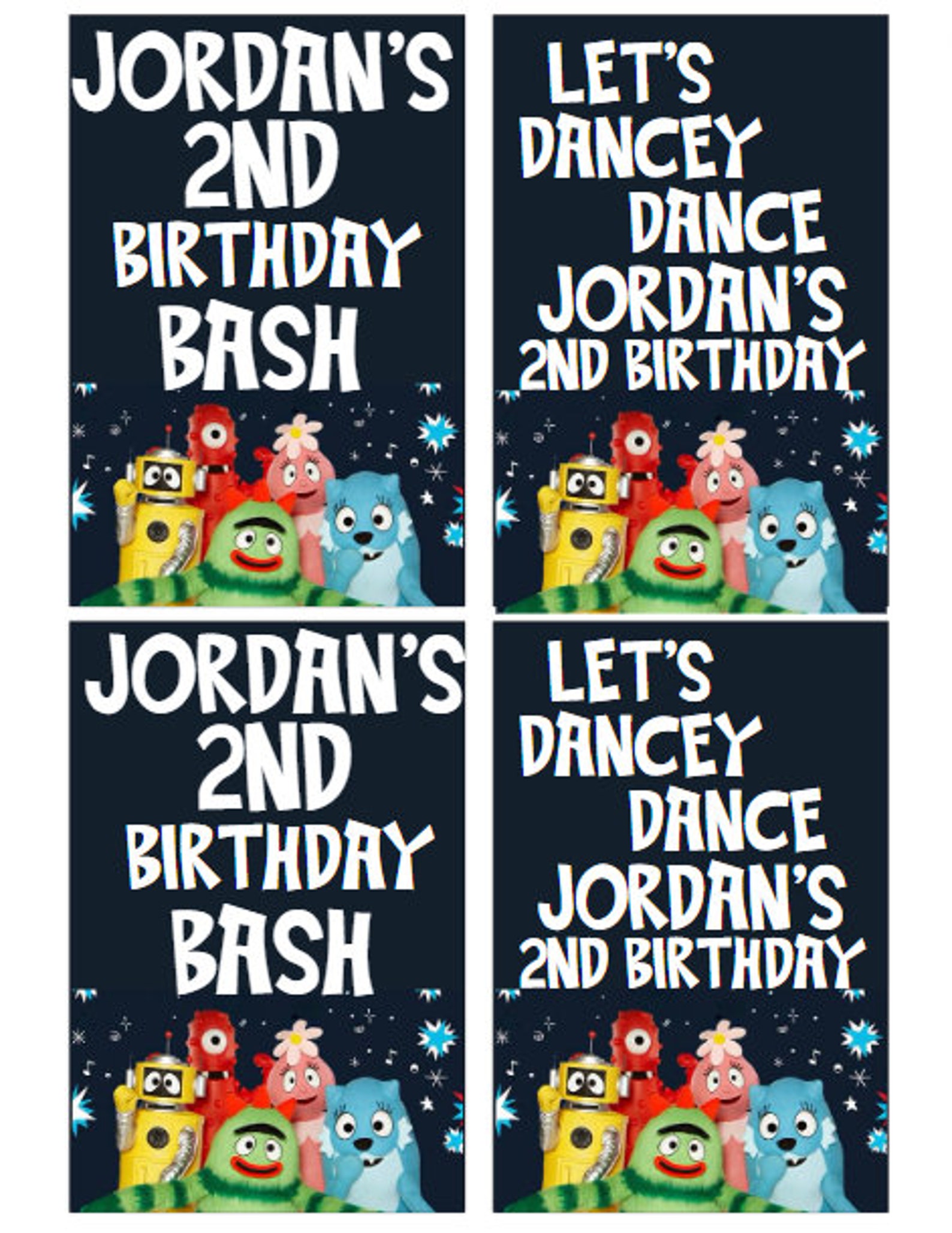 Yo Gabba Gabba Kids Birthday Capri Sun/kool Aid Labels Party - Etsy