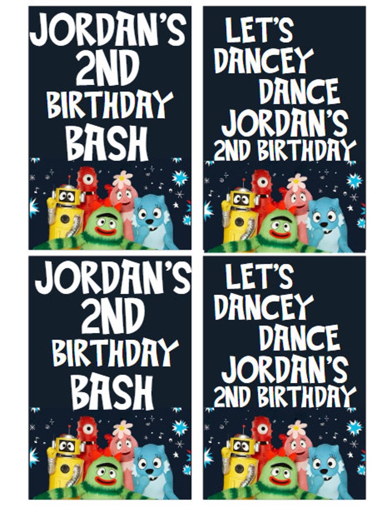 Yo Gabba Gabba Kids Birthday Capri Sun/kool Aid Labels Party - Etsy