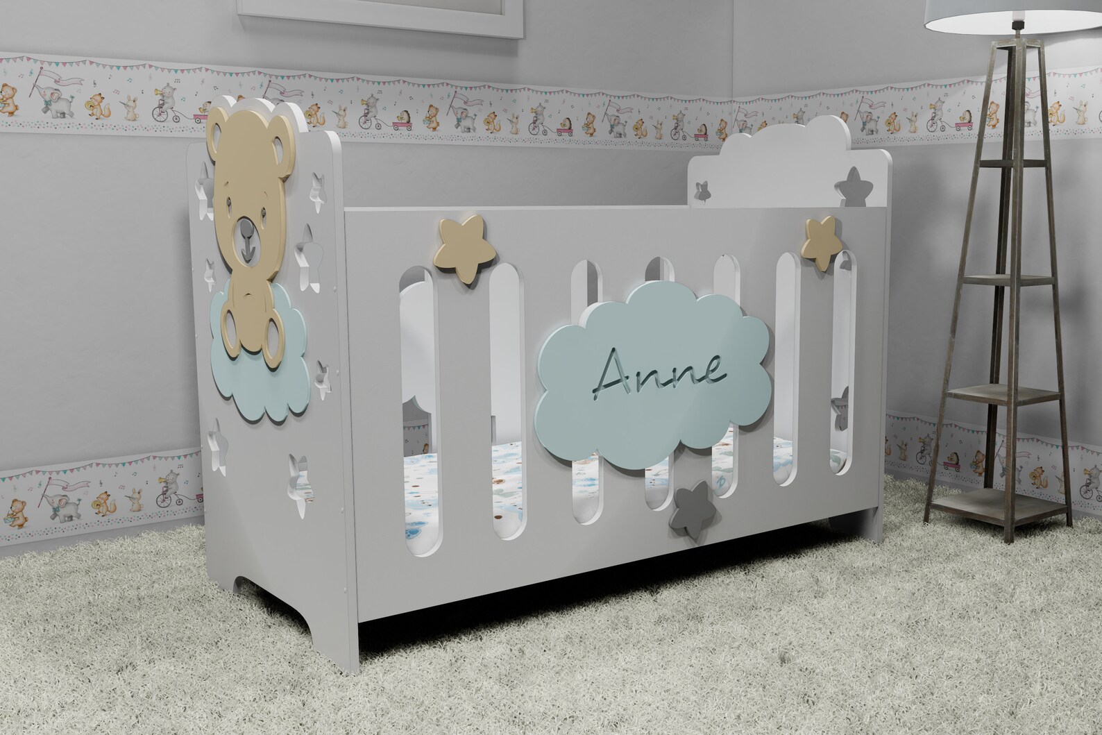 Baby Crib Plans Dxf With Pdf Instructions · DIY Wooden Crib for Newborn ...