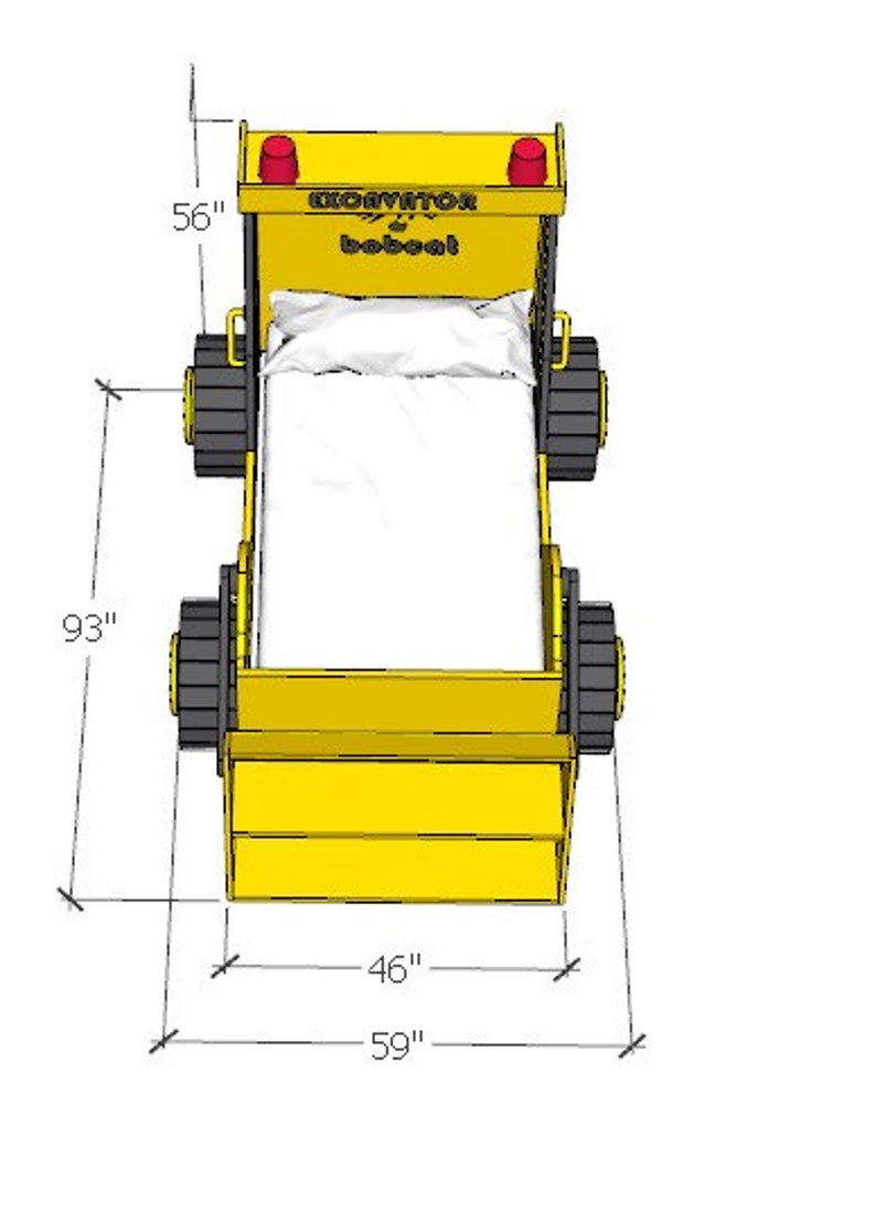 Build This Excavator Bed for Children, Dxf and Pdf Format With Assembly ...