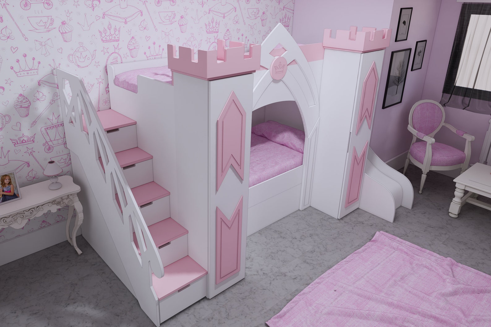 Princess Castle Bed Plans - Only for CNC - Bed Woodworking Plans - (PDF ...