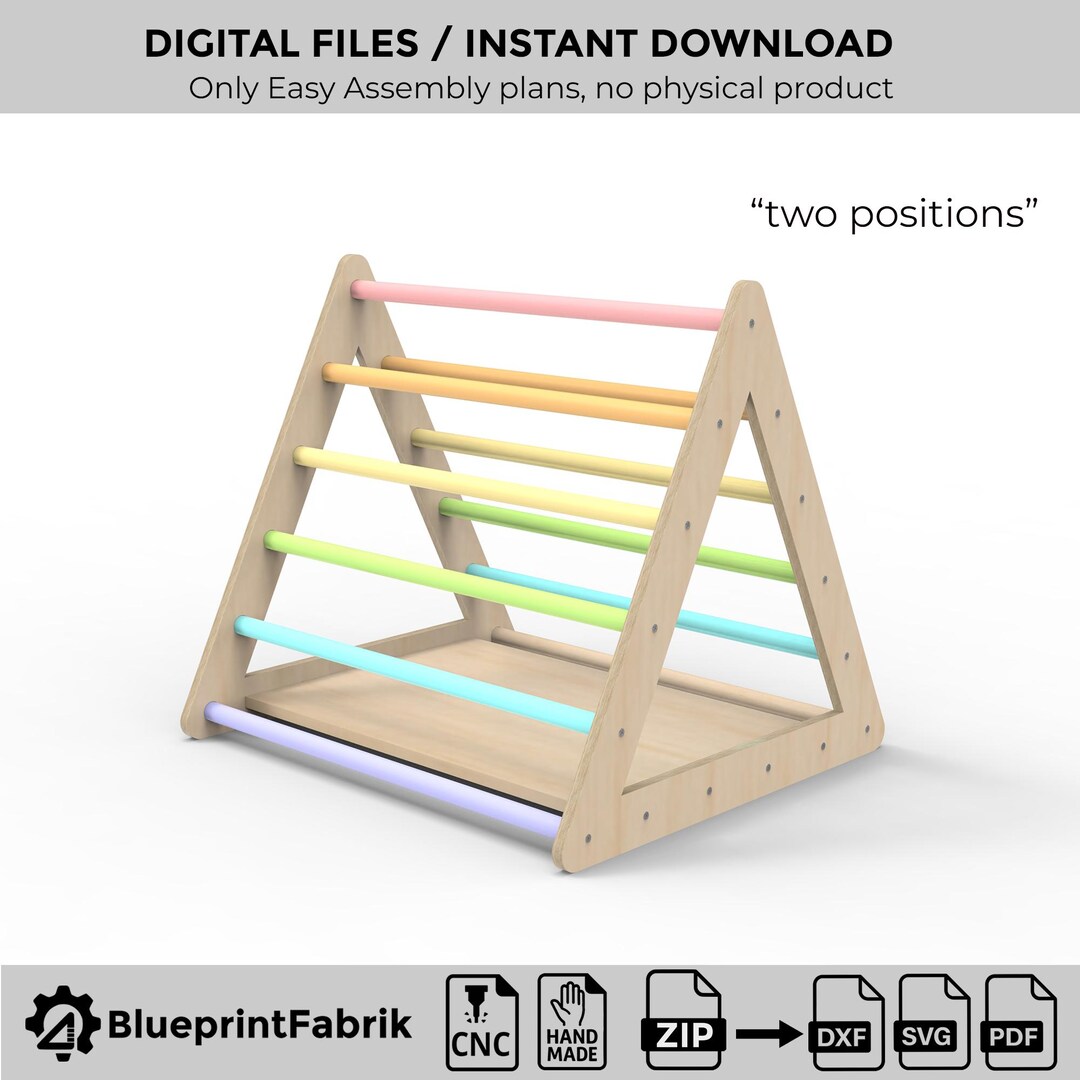 Montessori Pikler Triangle Digital Plans, Toddler Climbing Toy With ...