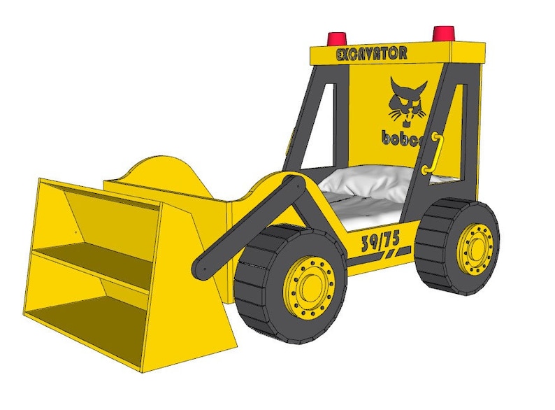 Build This Excavator Bed for Children, Dxf and Pdf Format With Assembly ...