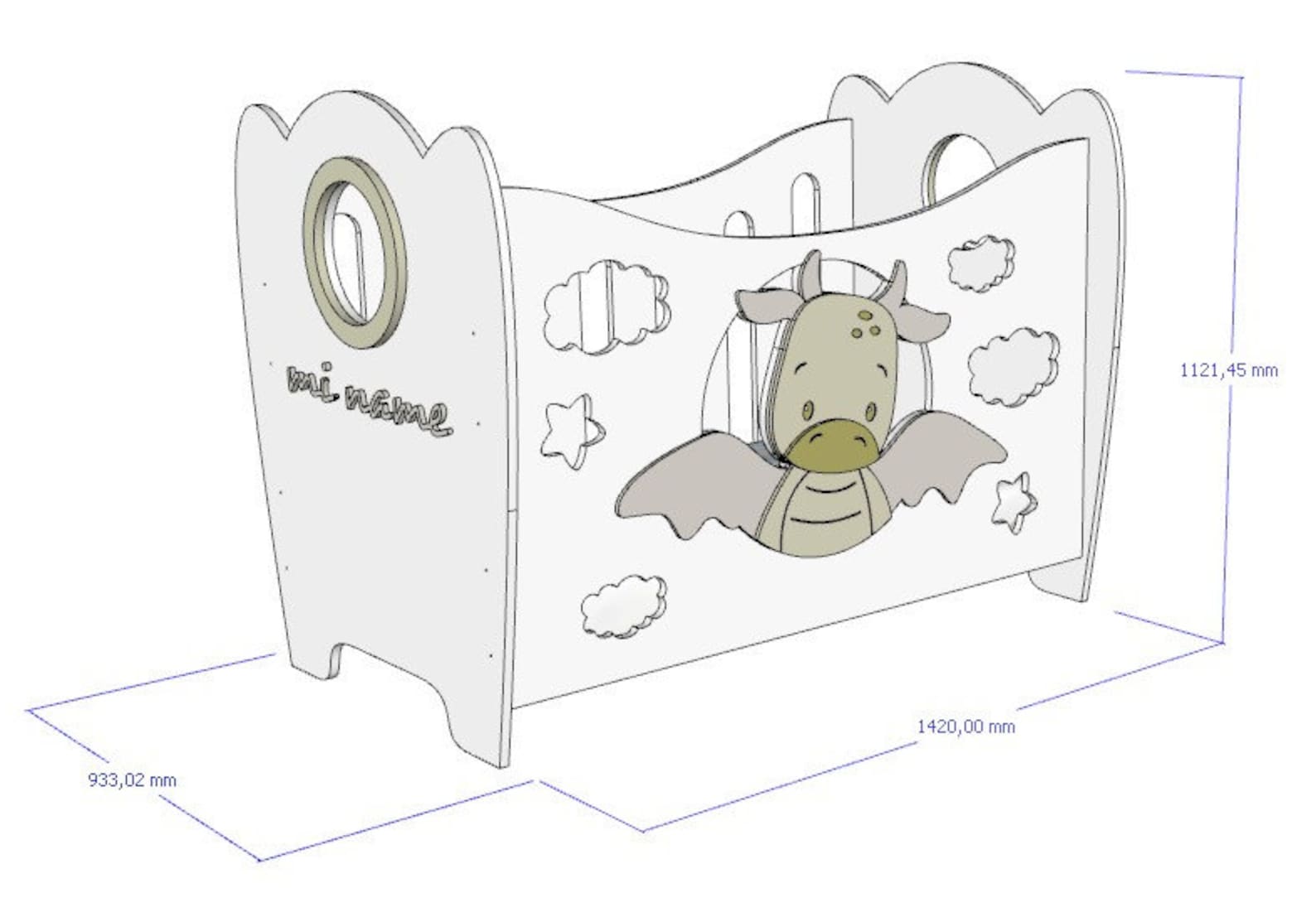Plans in Dxf/svg to Make This Baby Crib With CNC Router - Diy Plans Cnc ...