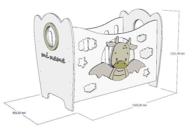 Plans in Dxf/svg to Make This Baby Crib With CNC Router - Diy Plans Cnc ...