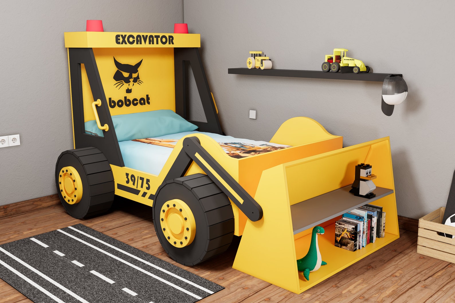 Build This Excavator Bed for Children, Dxf and Pdf Format With Assembly ...