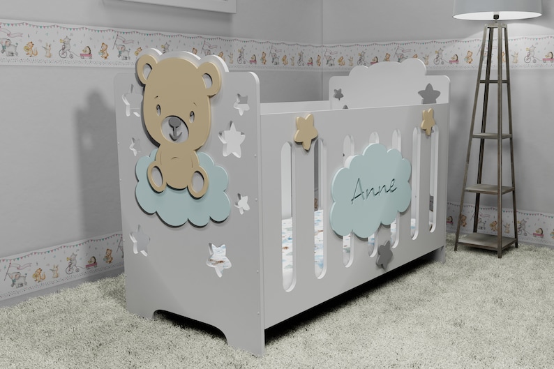 Baby Crib Plans Dxf With Pdf Instructions · DIY Wooden Crib for Newborn ...