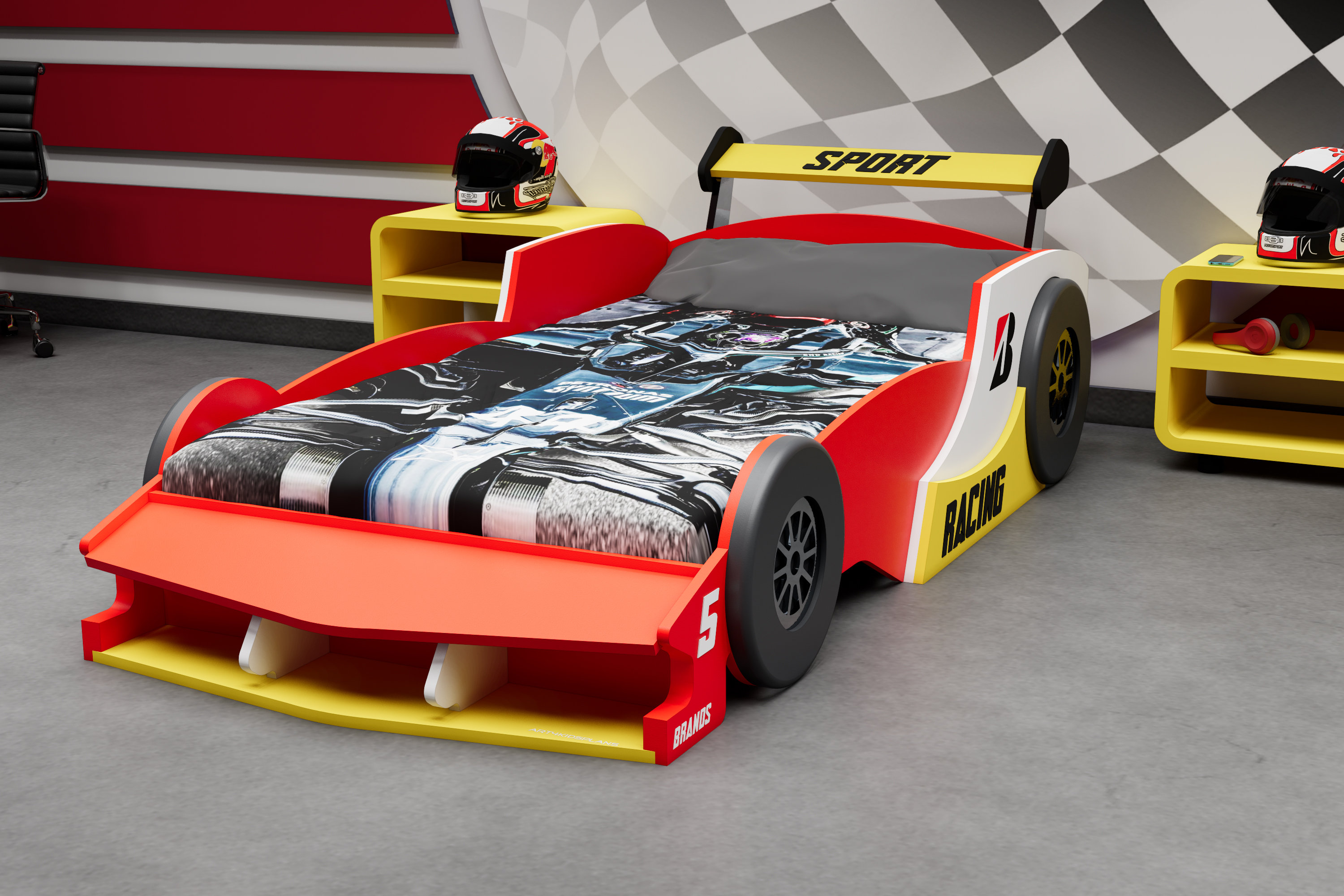 Build Yourself This Car Racing Bed for Kids With Our Dxf Plans and ...