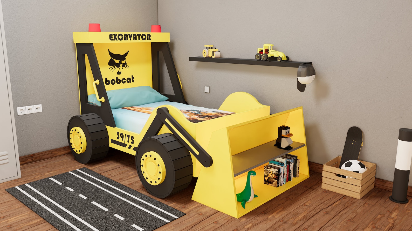 Build This Excavator Bed for Children, Dxf and Pdf Format With Assembly ...