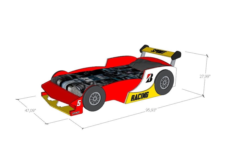 Build Yourself This Car Racing Bed for Kids With Our Dxf Plans and ...
