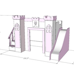 Plans in Dfx to Build This Beautiful Castle Bunk Bed With Cnc 8x4 - Etsy