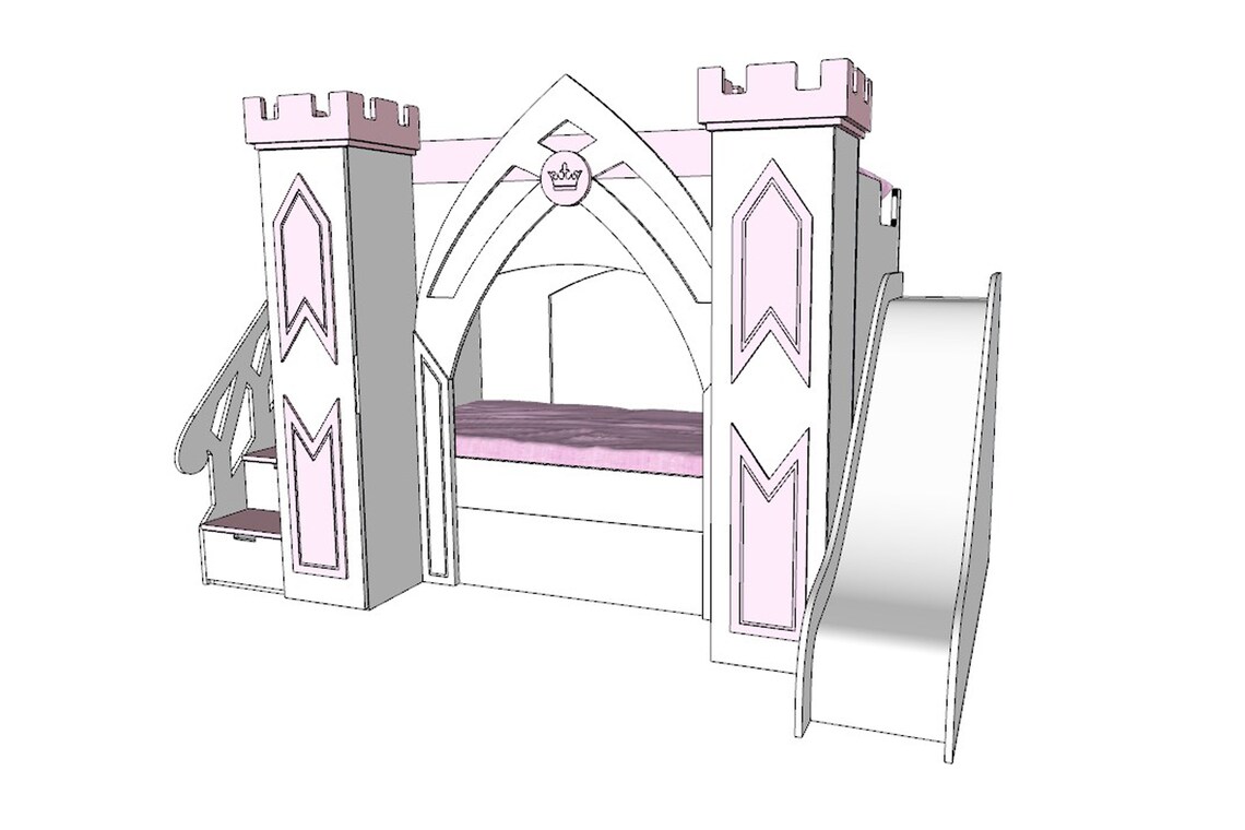 Princess Castle Bed Plans Only for CNC Bed Woodworking - Etsy