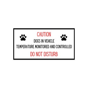 Caution Dog Bumper Sticker Car Sticker Vehicle Temperature - Etsy