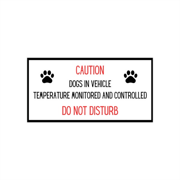 Temperature Controlled Dog Car Sticker - Etsy
