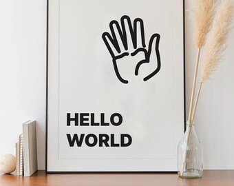 Hello World Poster - Etsy