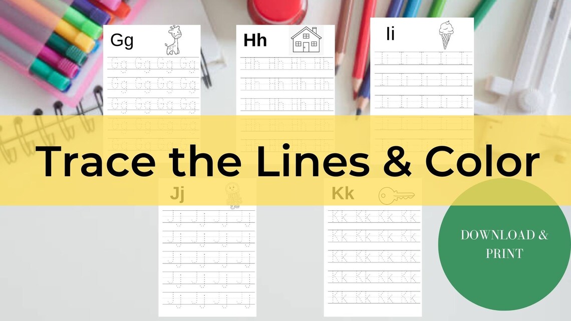 26 Alphabet Worksheets, Upper & Lowercase, Kindergarten, Learning ...