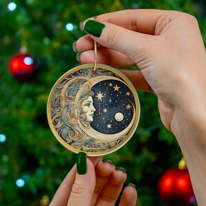 CELESTIAL MOON SUN Stars, Cosmic Christmas Gifts, Crescent Moon ...