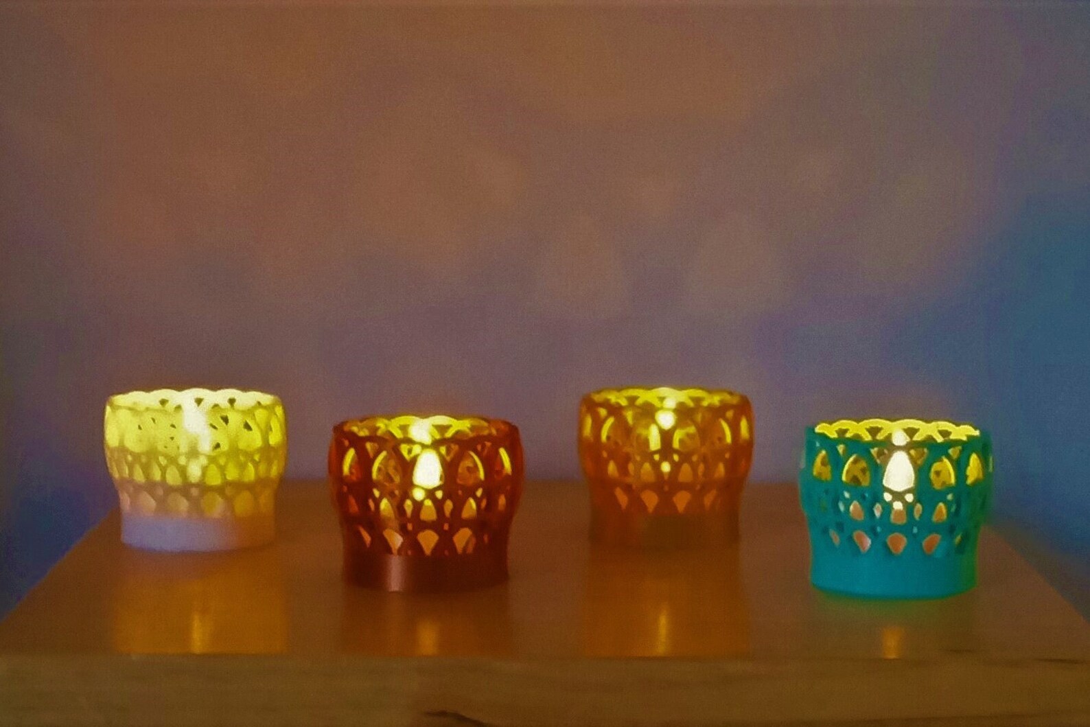 Tea Light Holder - Free LED Tealight Included! Filigree Style - Outdoor ...