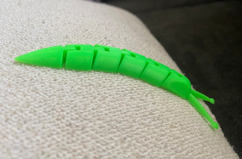 3D Printed Slug Flexible Fidget Toy - Etsy