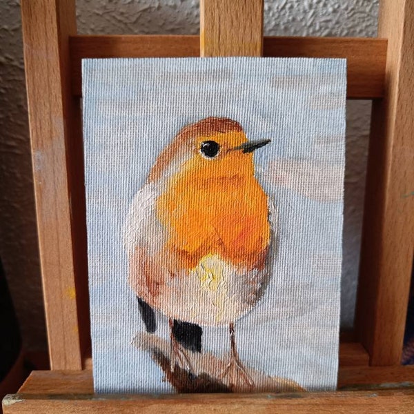 Robin Painting - Etsy