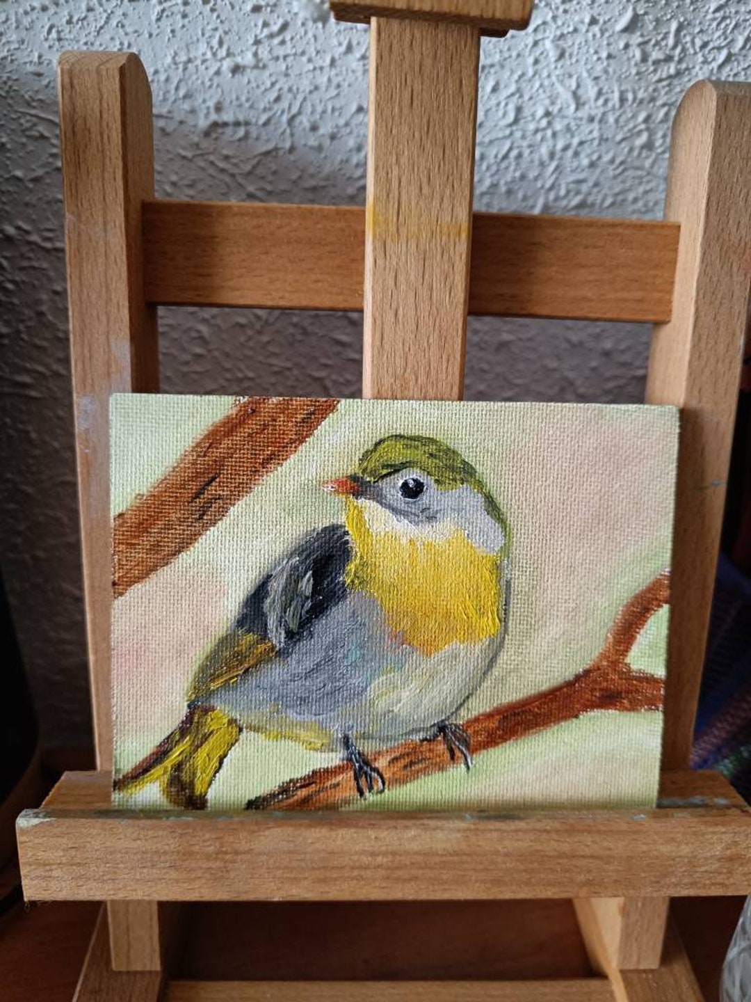 Work of a Nightingale. Painted in Oil on Panel. Perfect to Decorate ...