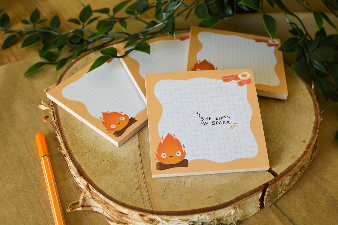 Calcifer Notepad - Howl's Moving Castle - Studio Ghibli Memopad - Etsy