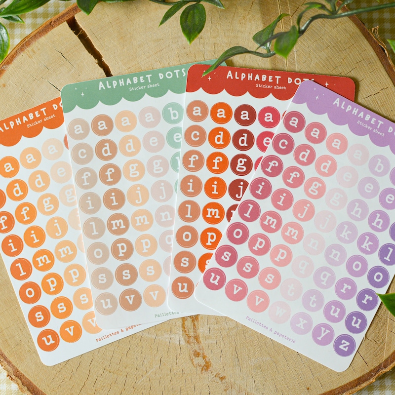 Alphabet Sheet Stickers - Etsy