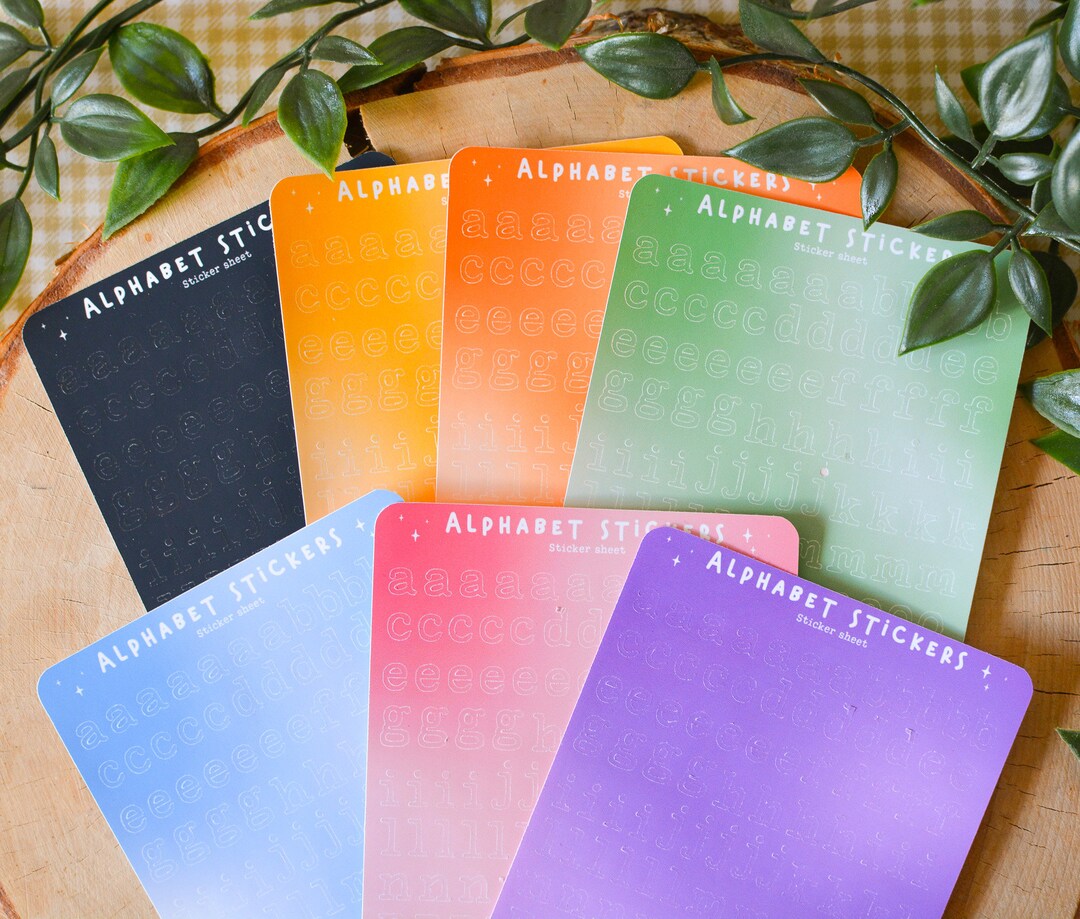 Sheet of Alphabet Stickers - Bujo Alphabet Stickers, Journaling ...