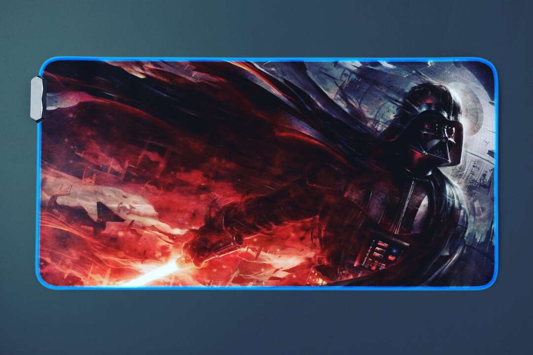 Star Wars Darth Vader LED Gaming Mouse Pad Darth Vader Desk Mat RGB ...