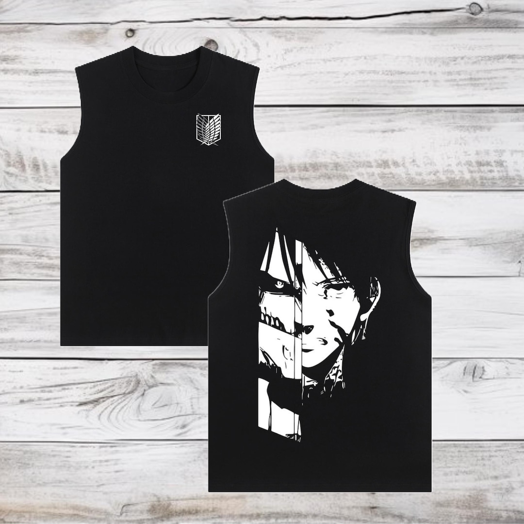 Attack on Titan Tank Top: Eren Yeager Anime Sleeveless Shirt - Etsy