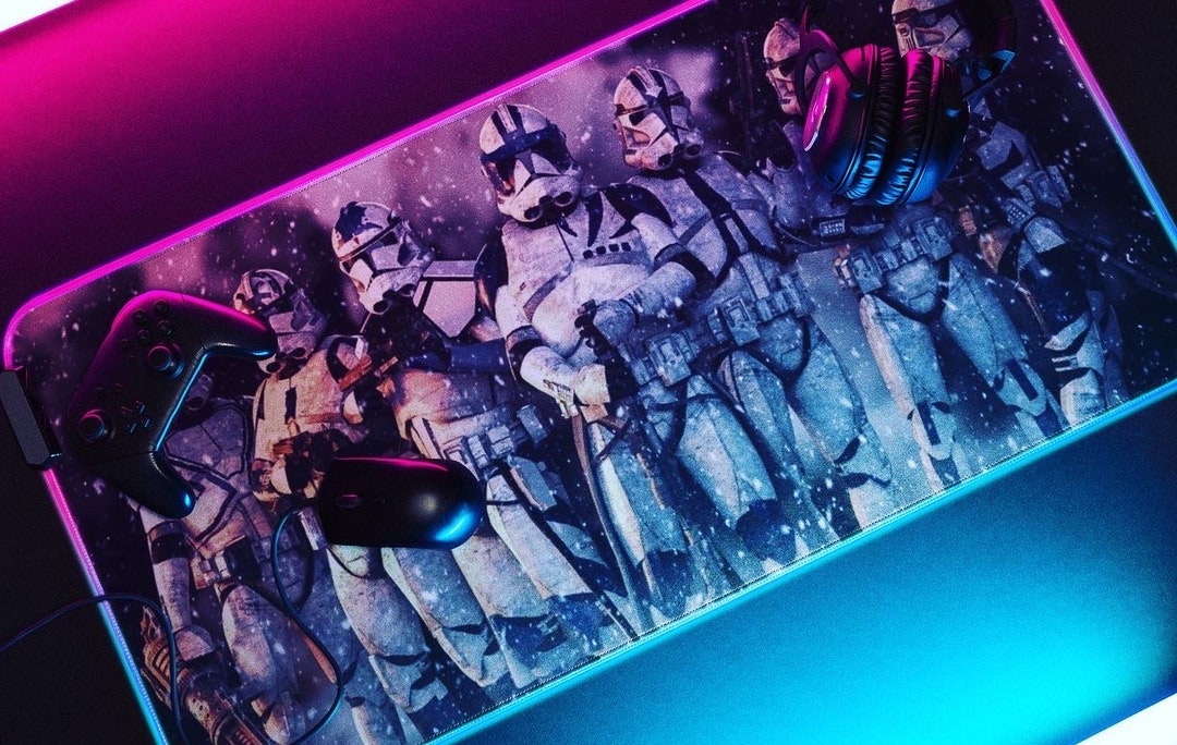 Star Wars 501'st Clone Trooper RGB Desk Mat for Gaming LED Mouse Pad ...