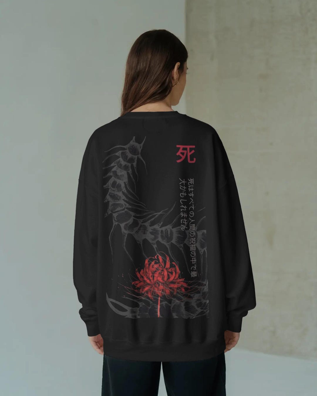 Tokyo Ghoul Anime Snow Washed Oversized Sweatshirt Ken Kaneki Anime ...