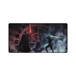 Star Wars Gaming Desk Mat, Luke Vs Vader Design, Emperor Palpatine ...