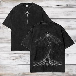 Jujutsu Kaisen Anime Acid Washed Oversize T-shirt Mahoraga Anime Tee ...