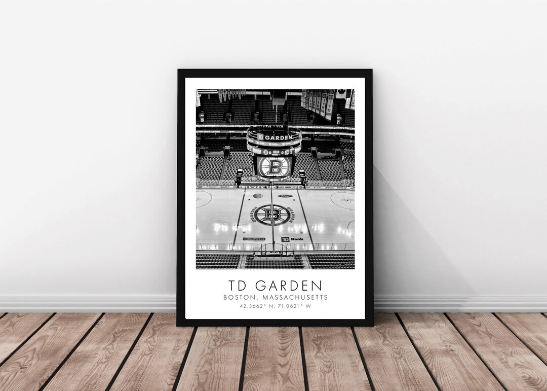 Boston Bruins NHL | TD Garden | 18 X 24 Inches | Black and White ...