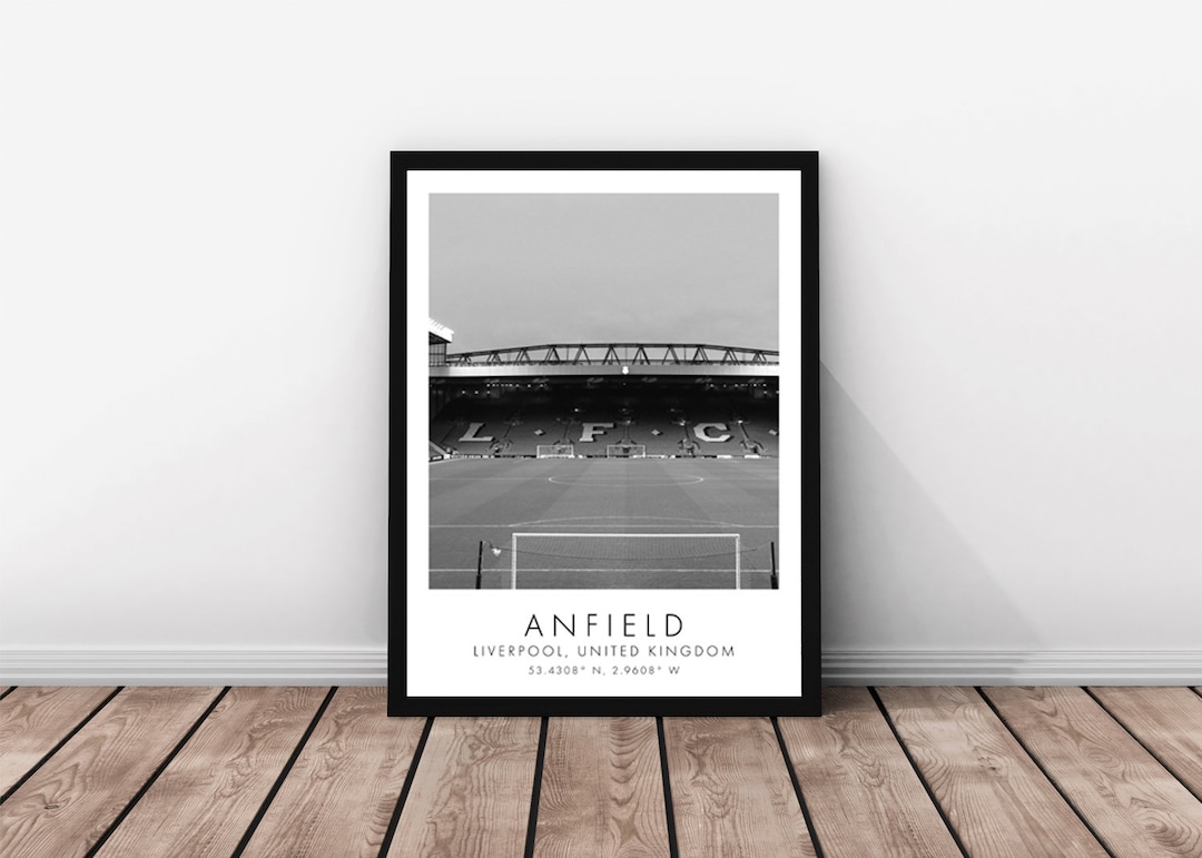 Liverpool FC | Anfield | 11 X 14 Inches | Black and White | Poster - Etsy