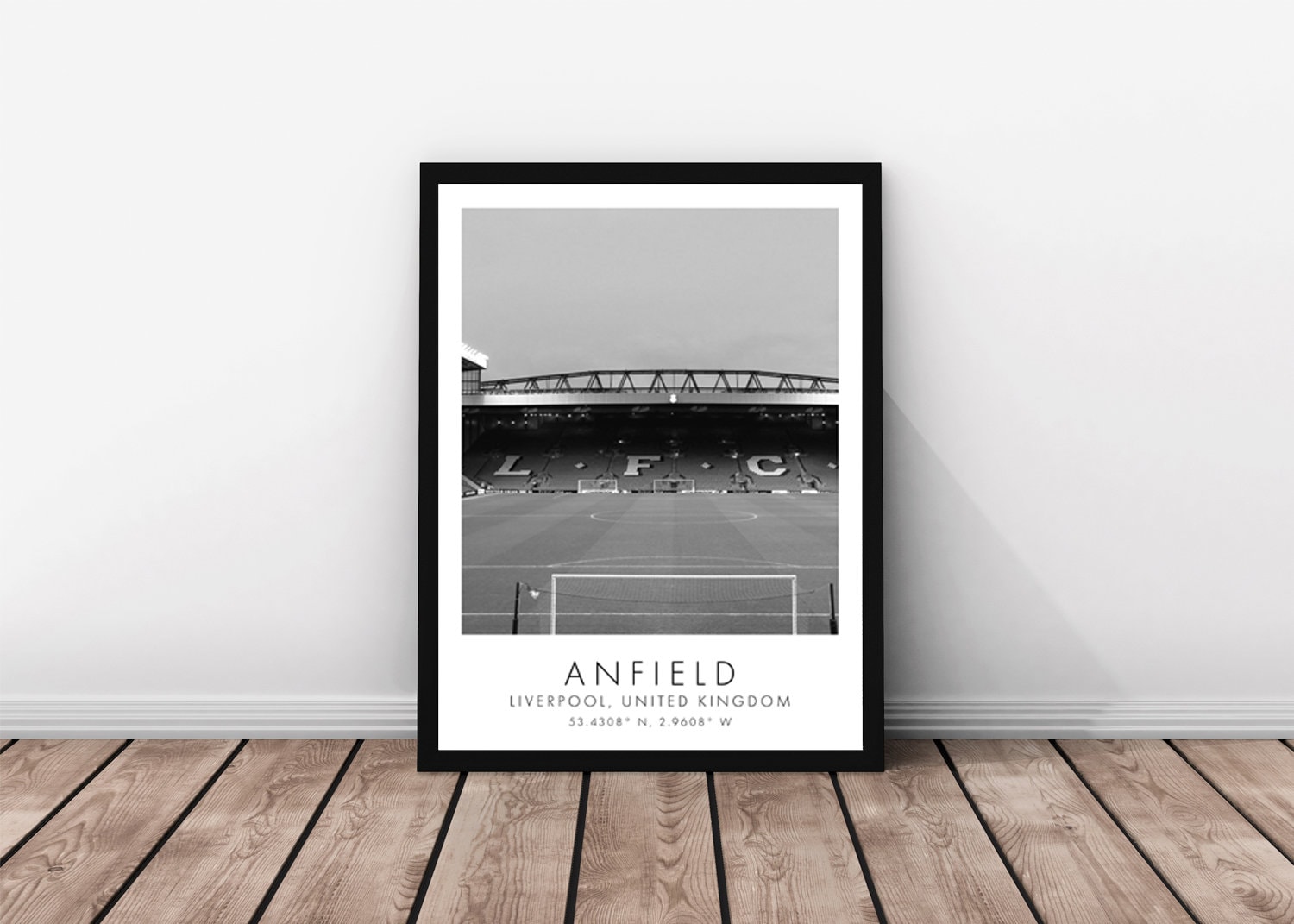 Liverpool FC Anfield Black and White Poster - Etsy
