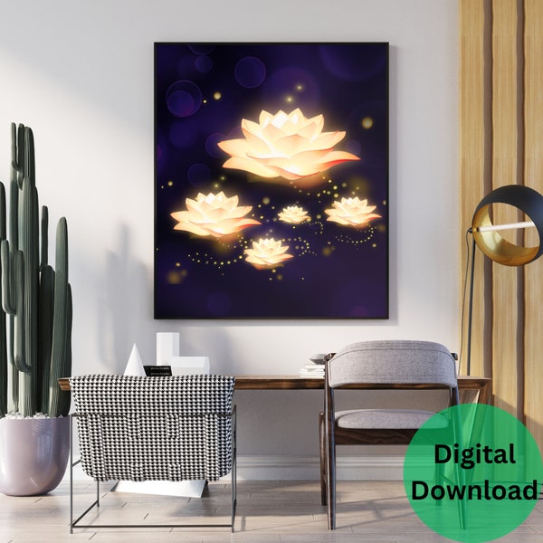 Glowing Lily Decor - Etsy
