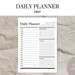 Modern Daily Planner, Printable Daily Planner, Minimalist Planner ...