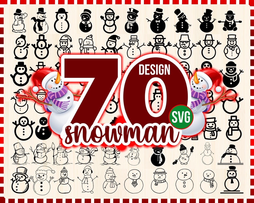 70 Snowman Svg , Snowflake Svg, Snow Man Face Svg, Let It Snow Svg ...
