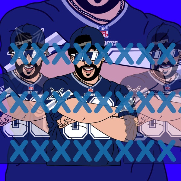 Bad Bunny Dallas Cowboys Png - Etsy