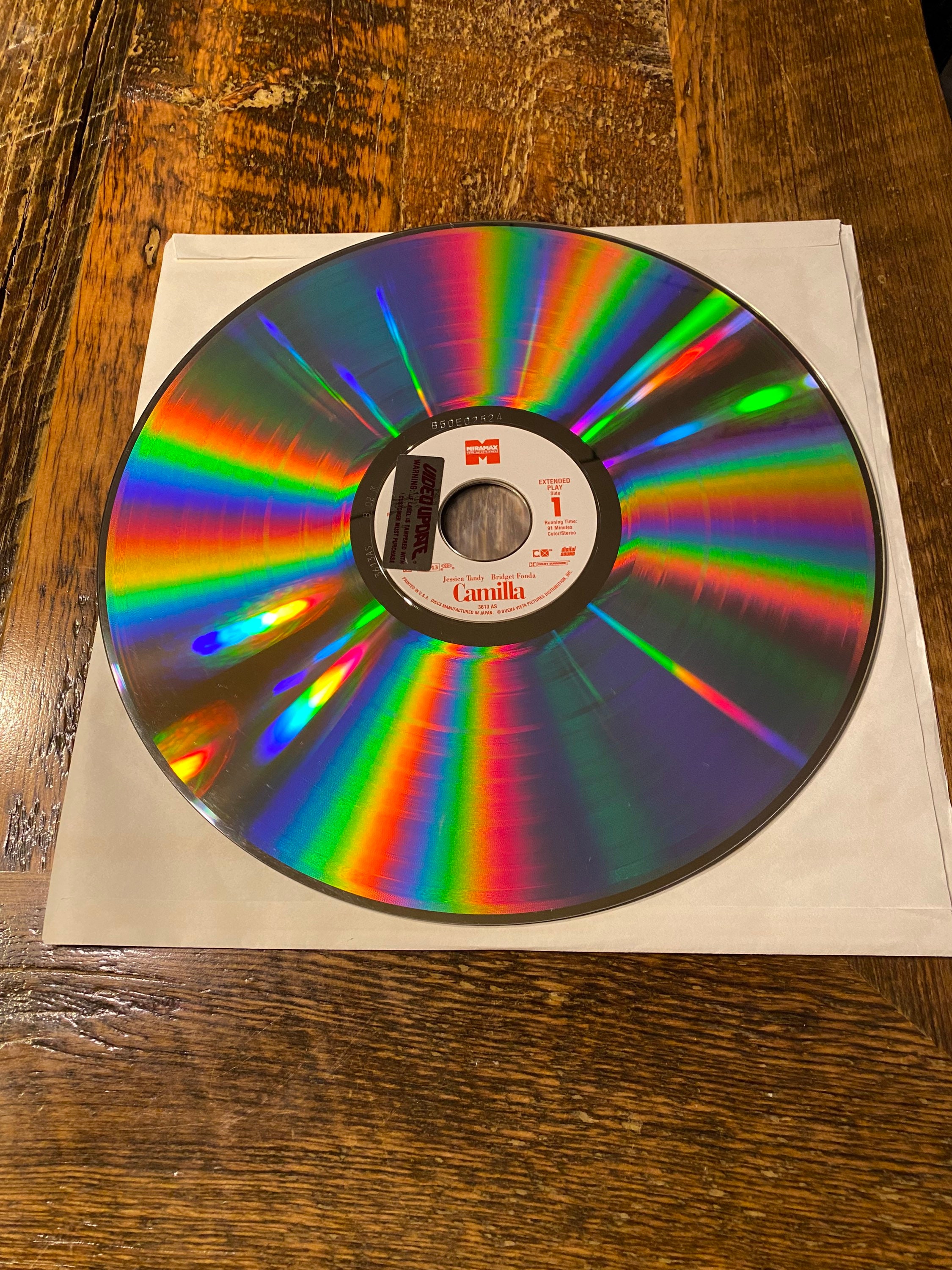 Camilla Laserdisc 1994 Letterbox Edition Jessica Tandy Bridget Fonda ...